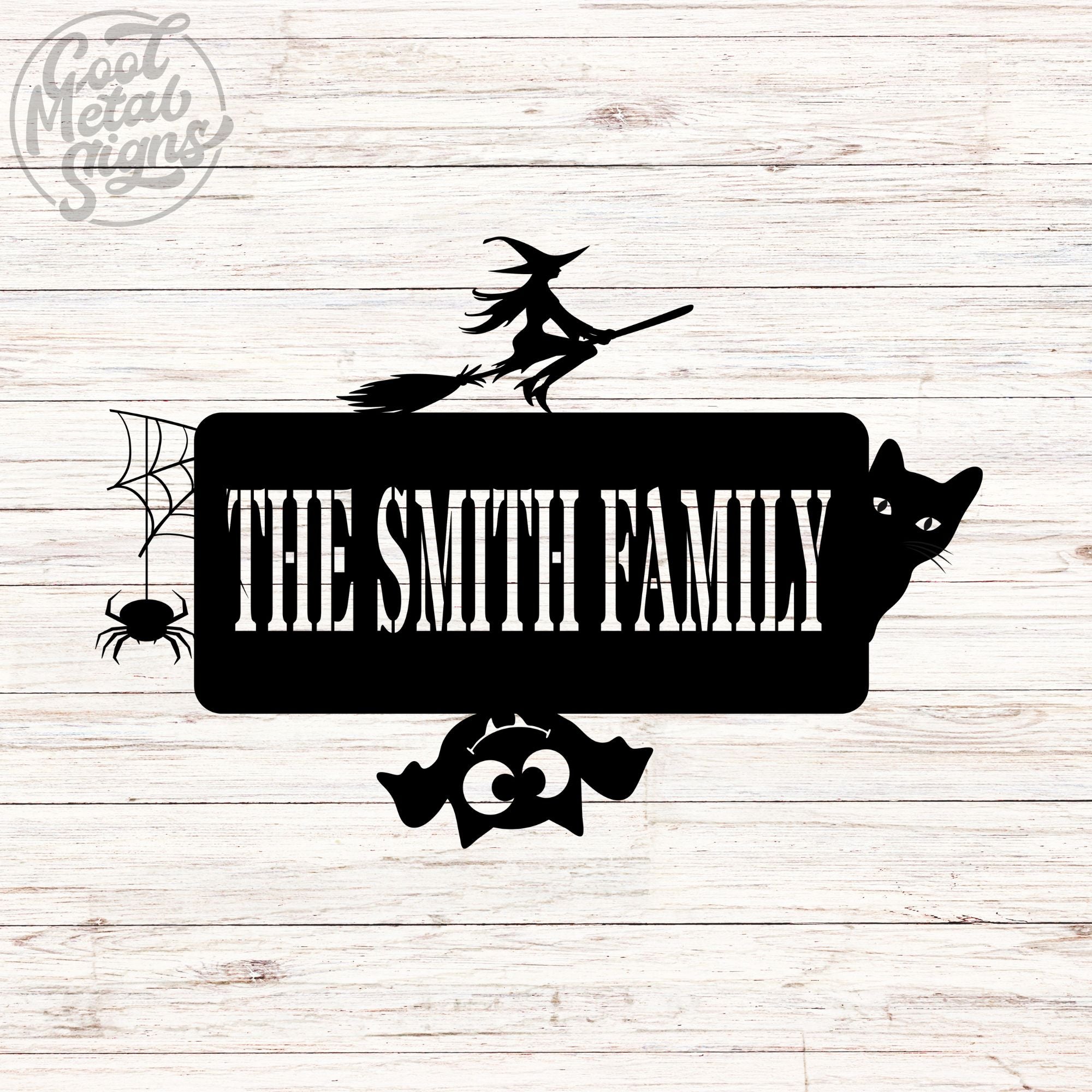 Personalized Halloween Door Sign - Cool Metal Signs